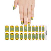 China Gel Nail Stickers Full Cover Nail Strips Sheet Easy DIY Manicure Set For Girls for sale