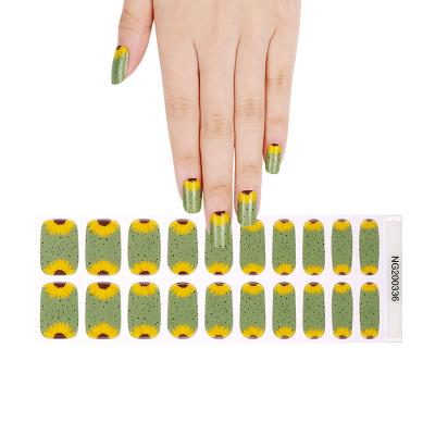 China Gel Nail Stickers Full Cover Nail Strips Sheet Easy DIY Manicure Set For Girls for sale