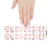 China Gel Nail Stickers Full Cover Nail Strips Sheet Easy DIY Manicure Set For Girls for sale