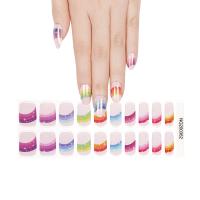 China Gel Nail Stickers Nail Strips Sheet Nail Art Decals Self Adhesive Full Cover Kit for sale