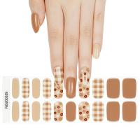 China Gel Nail Stickers Nail Strips Sheet Nail Art Decals Self Adhesive Full Cover Kit for sale