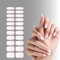 China UV Free Gel Nail Stickers Semi Cured Full Cover Self Adhesive Waterproof Wraps for sale