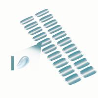 China Non UV Gel Nail Strips Semi Cured Salon Quality Custom Logo Full Cover Wraps for sale