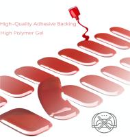 China Lamp Free Gel Nail Stickers Non Toxic Waterproof Self Adhesive Easy Apply Remove for sale