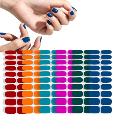China No UV Light Required Nail Wraps Long Lasting Waterproof Full Cover Self Adhesive for sale