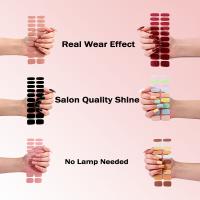 China Sun Air Cured Gel Nail Strips UV Free No Lamp Needed Full Cover Non Toxic Wholesale for sale