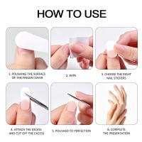 China No LED Lamp Needed Gel Nail Wraps Easy Apply Remove Salon Quality Gloss Full Cover for sale