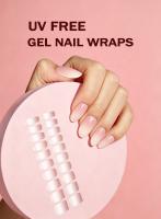 China No LED Lamp Needed Gel Nail Wraps Easy Apply Remove Salon Quality Gloss Full Cover for sale