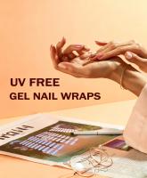 China No LED Lamp Needed Gel Nail Wraps Easy Apply Remove Salon Quality Gloss Full Cover for sale