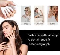 China No-Light Curing Gel Press On Nail Art Strips Foil Glitter Full Cover Self Adhesive for sale