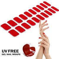 China No Bake Gel Nail Stickers Non Toxic Eco Friendly Custom Private Label Full Cover for sale