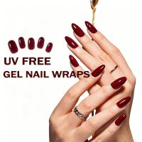 China No Bake Gel Nail Stickers Non Toxic Eco Friendly Custom Private Label Full Cover for sale
