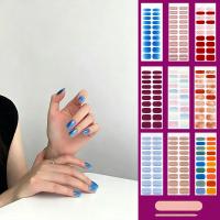 China No Bake Gel Nail Stickers Non Toxic Eco Friendly Custom Private Label Full Cover for sale