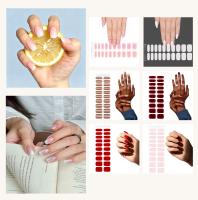 China Kids Gel Nail Stickers UV Free No Lamp Needed Safe Non Toxic Custom Logo Full Cover for sale