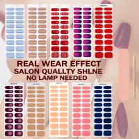China Toe Nail Stickers Non UV Gel Semi Cured Pedicure Self Adhesive Full Cover Non Toxic for sale