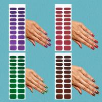 China Toe Nail Stickers Non UV Gel Semi Cured Pedicure Self Adhesive Full Cover Non Toxic for sale