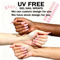 China Christmas Gel Nail Wraps UV Free No Lamp Needed 3D Glitter Custom Design Wholesale for sale