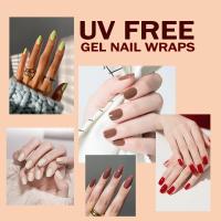 China Autumn Winter Gel Nail Stickers Non UV No Lamp Needed Solid Color Wholesale for sale