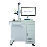 China Floor Stand Carbon Steel Fiber Laser Marking Machine with PC 20W 30W for sale