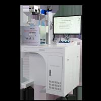 China Full Closed Cabinet Fiber Laser Marking Machine 20W for Hardware Tools Kitchen Knives Bottles for sale