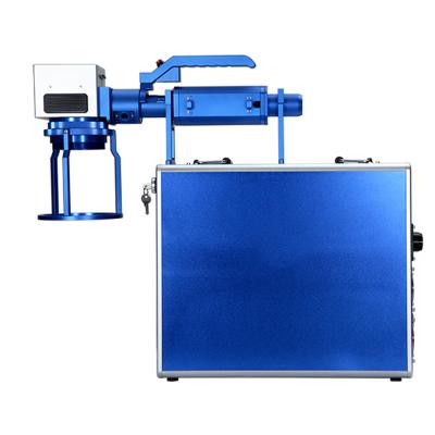 China Optical Fiber Laser Etcher Flying Type Mini Laser Marking Machine For Plastic for sale