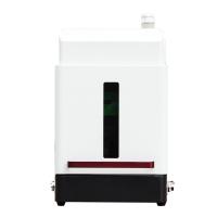 China Enclosed Mini MOPA Fiber Laser Marking Machine 20W with Electric Lift 110x110mm for sale