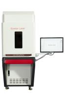 China Enclosed Cabinet Fiber Laser Marking Machine 20W 30W 50W for Metal Jewelry for sale