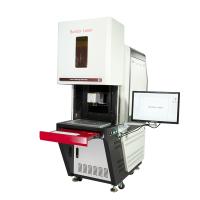 China 30W Fiber Laser Marking Machine Enclosed Cabinet for Ruler Hardware Tools 110x110mm for sale
