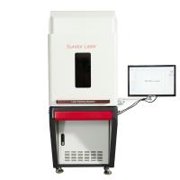 China Safety Enclosed Cabinet 20W Fiber Laser Marking Machine 110x110mm Work Area for sale