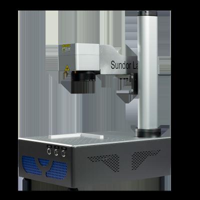 China Portable 20W 30W Fiber Laser Marking Machine for Metal Plastic Engraving 110x110mm for sale