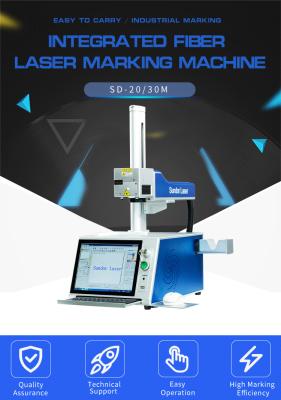 China 20W 30W 50W Fiber Laser Marking Machine Metal Engraver 110x110mm Work Area for sale