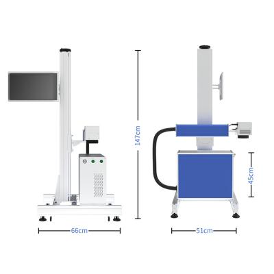 China Air Cooled Touch Screen Flying Fiber Laser Marking Machine 20W 30W 50W for sale