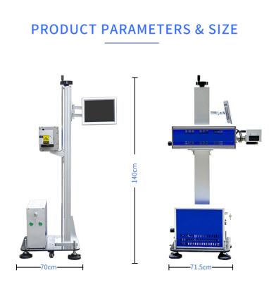 China Fiber Flying Laser Marking Machine 20W 30W 50W High Precision for Metal Non-Metal for sale