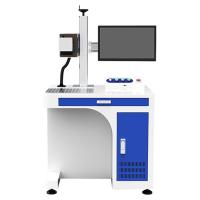 China Desktop CO2 RF Laser Marking Machine 30W 60W for Leather Wood Plastic for sale