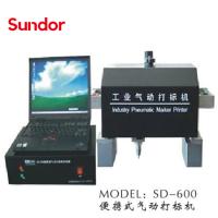 China Pneumatic Dot Peen Marking Machine 300W for Metal Nameplates VIN Number Engraver 140x80mm for sale