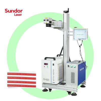 China UV Laser Flying Marking Machine 5W 10W 20W with Conveyor Belt for Mass Production for sale