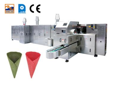 China 2.0HP Ice Cream Cone Production Line with 63 Cast Iron Baking Templates - 6000 Cones/Hour Capacity for sale