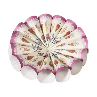 China 98mm Oblique Length Ice Cream Sugar Cone - 2500pcs Case Homemade Waffle Cones for Professional Use for sale