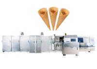 China Large Roller Sugar Cone Production Line for Waffle Basket with 5-6 Gas Consumption per Hour and QT500 Cast Iron Baking Plates for sale