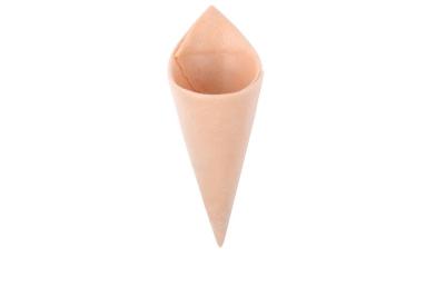 China Handmade Ice Cream Sugar Cones with Chocolate Dip - 127-133mm Length, 44-48mm Diameter for Premium Dessert Service for sale