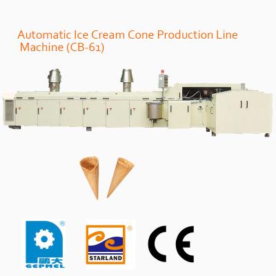 China Fully Automatic Wafer Cone Production Line 6000 Cones/Hour with 10-11kg Gas Consumption for Industrial Baking for sale