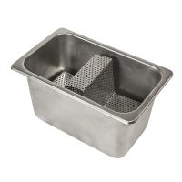 China Stainless Steel Scoops Sanitizer Holder 260x160x140mm with Perforated Partition for Food Service Equipment for sale