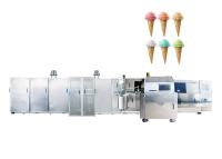 China Automatic Industrial Ice Cream Cone Machine 6000 Cones/Hour with 63 Baking Plates CE Certified for sale