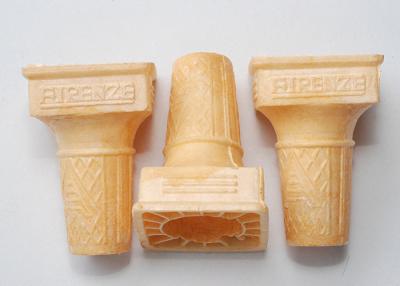 China Square Shape Flat Bottom Wafer Cones 80mm - Eco-Friendly Ice Cream Cones for Commercial Use for sale