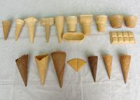 China Golden Color Ice Cream Wafer Cones with Chocolate Sugar Coating - Custom Logo Printing Available from 60+ Year Manufacturer for sale