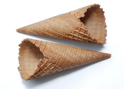 China 23° Chocolate Dipped Waffle Cones - Small Rolled Sugar Cones for Ice Cream Production with Custom Branding Options for sale
