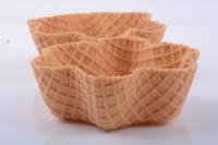 China Crispy Tart Chocolate Waffle Cones for Ice Cream - 35mm Height Small Rolled Sugar Cones for sale