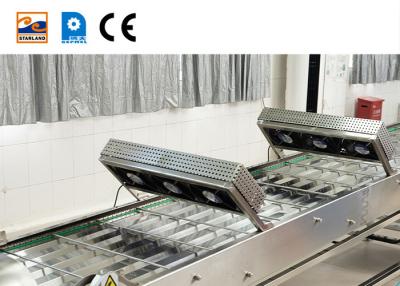 China Stainless Steel Marshalling Cooling Conveyor 220V 350KG Food Grade Automatic for sale