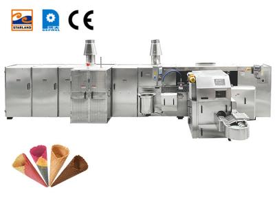 China Fully Automatic Roll Sugar Cone Making Machine 107 Baking Plates 10000 Cones per Hour CE for sale