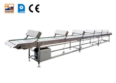 China Stainless Steel Semi Automatic Food Conveyor Belt Marshalling Cooling Conveyor 220V CE for sale
